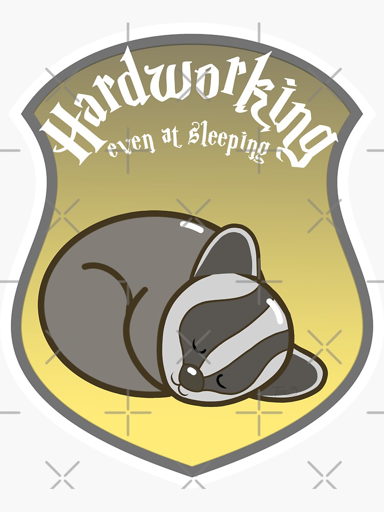 "Kawaii Magic School Hardworking Crest" Sticker for Sale by nirelle ...