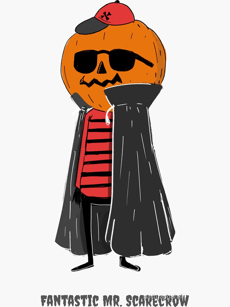 "FANTASTIC MR, SCARECROW" Sticker for Sale by nattyapparel | Redbubble