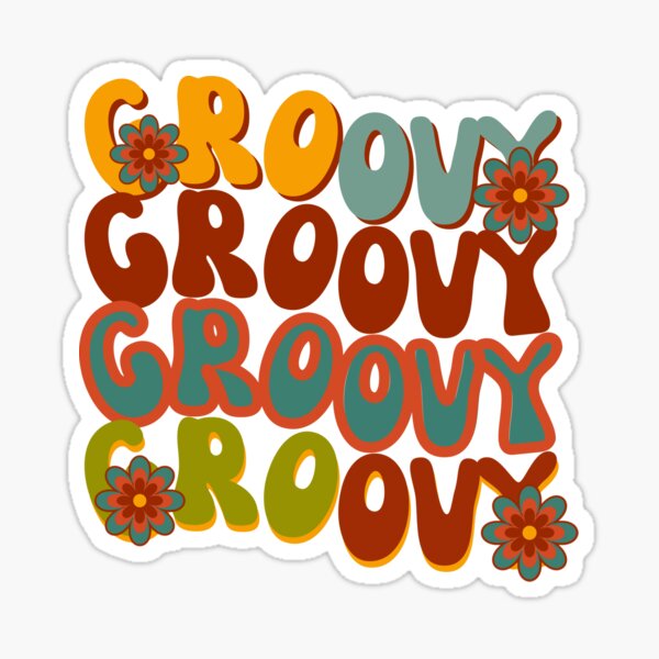 " Retro wavy groovy design" Sticker for Sale by iice1986 | Redbubble