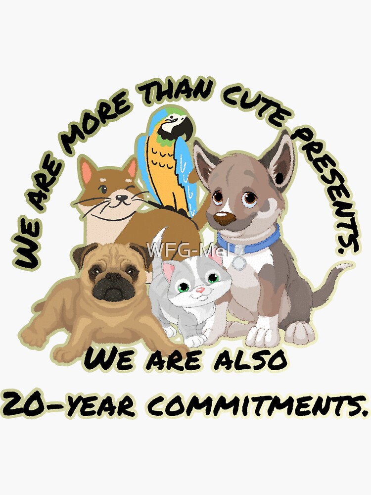 "Lifetime Cute Commitment" Sticker for Sale by WFG-Mel | Redbubble