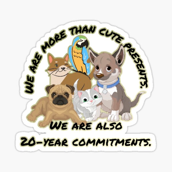 "Lifetime Cute Commitment" Sticker for Sale by WFG-Mel | Redbubble