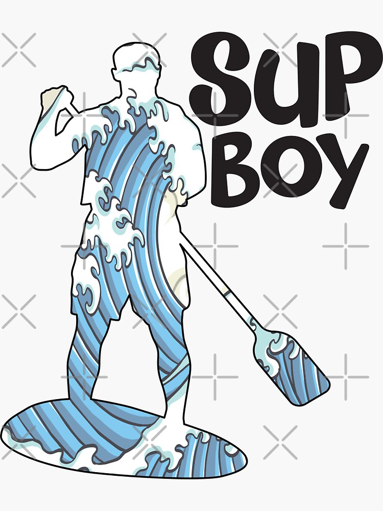 "SUP Boy" Sticker for Sale by damonasplace | Redbubble