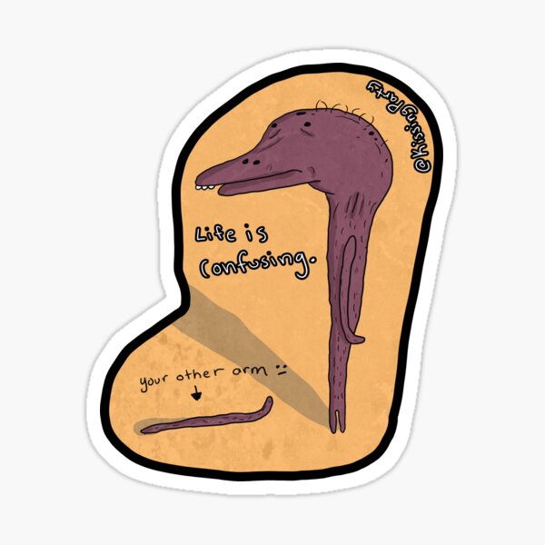 "Life is Confusing" Sticker for Sale by KissingParty | Redbubble