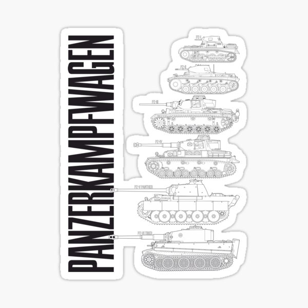 "Hobby tanks! German Panzerkampfwagen tanks" Sticker for Sale by ...