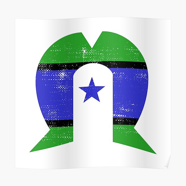 "Torres Strait Island Flag [Worn Design]" Poster for Sale by ...