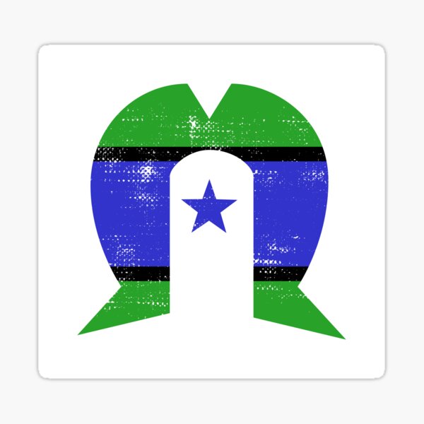 "Torres Strait Island Flag [Worn Design]" Sticker for Sale by ...