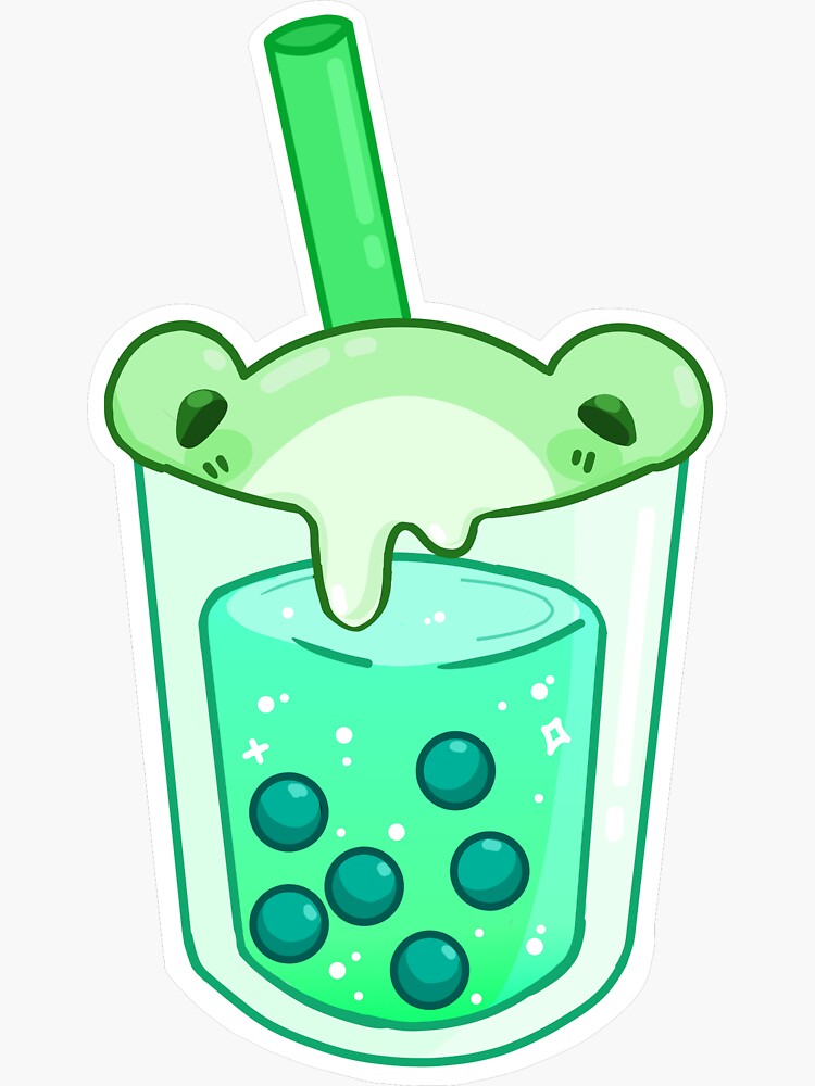 "frog bubble tea" Sticker for Sale by starpigeon | Redbubble