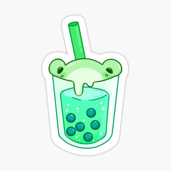 "frog bubble tea" Sticker for Sale by starpigeon | Redbubble