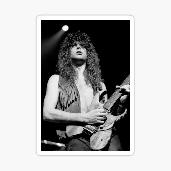 "Reb Beach - Winger - BW Photograph" Sticker for Sale by ConcertImages ...
