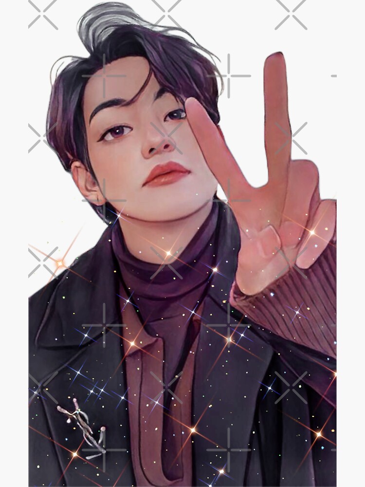 "BTS V and Peace " Sticker for Sale by Fangirlismee | Redbubble