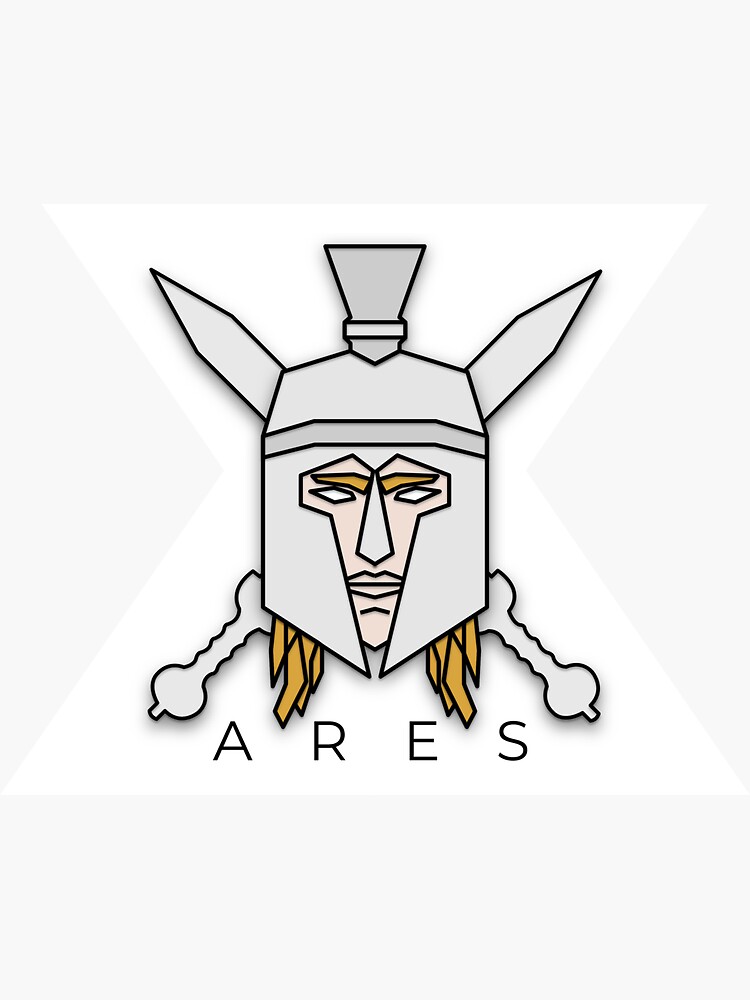 "Ares, god of war and courage" Sticker for Sale by thekemalone | Redbubble