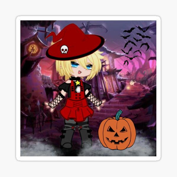 "Happy Halloween with a cute gacha" Sticker for Sale by DesignTL ...