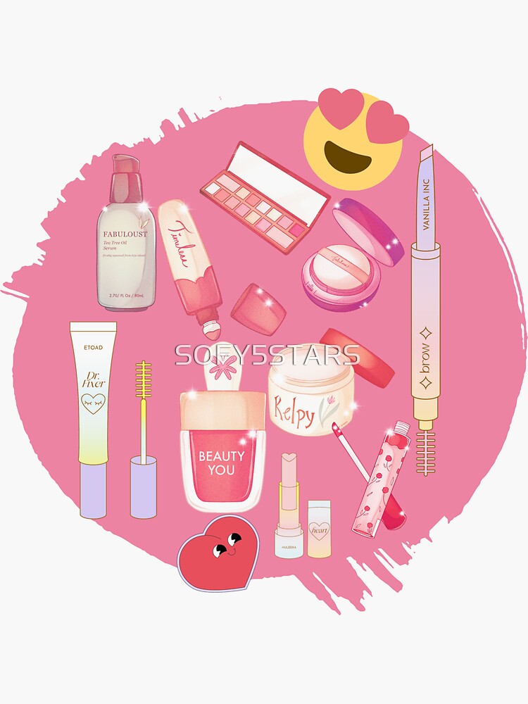 "girl sticker , makeup " Sticker for Sale by SOFY5STARS | Redbubble
