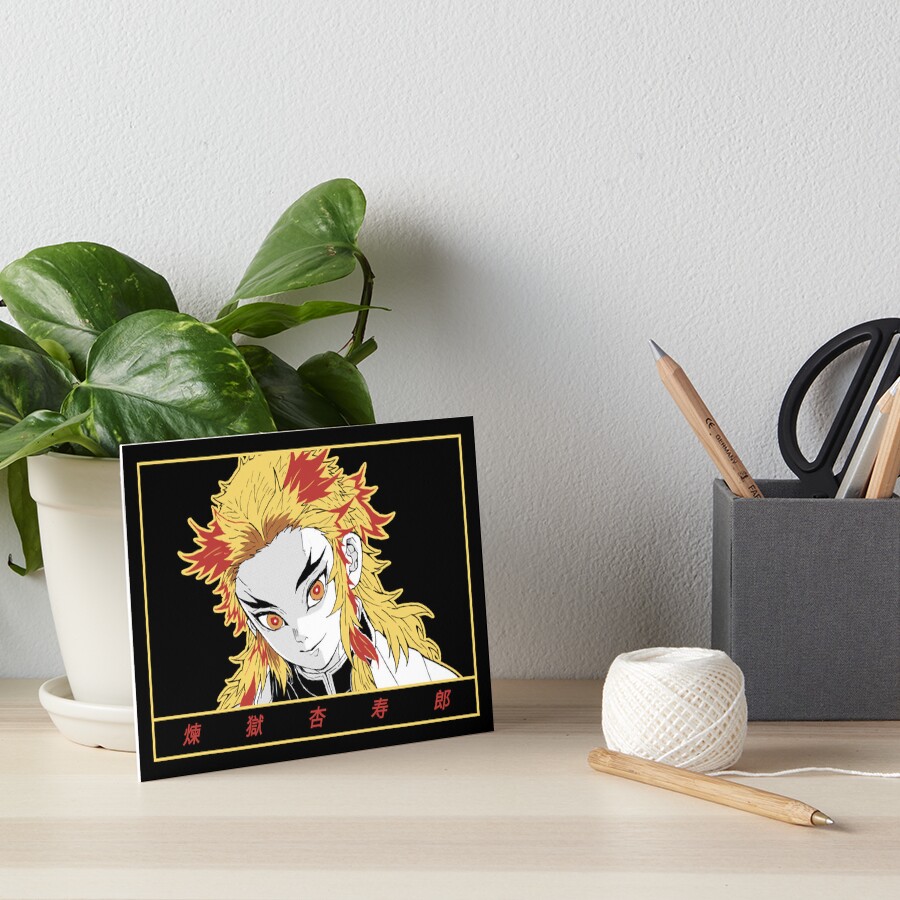 "Demon Slayer Rengoku Kyojuro: Smile" Art Board Print for Sale by SAIKI ...