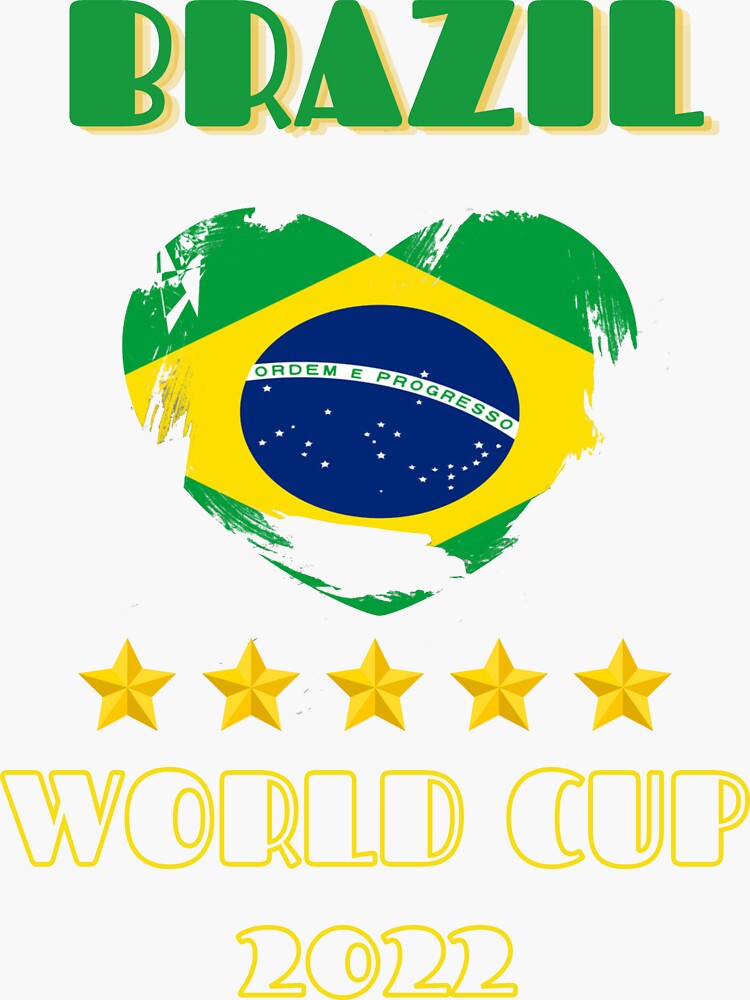 "BRAZIL WORLD CUP 2022 IN QATAR" Sticker for Sale by texas01 | Redbubble