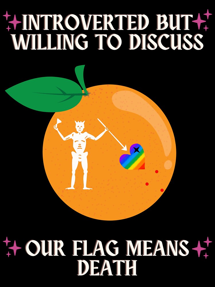 "Introvert Our Flag Means Death" Sticker for Sale by StedeEd | Redbubble