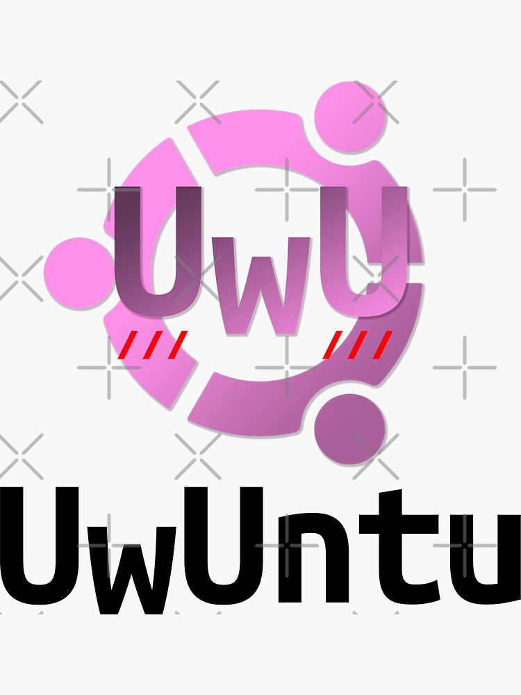 "UwUntu | Kawaii UwUntu Linux Distro" Sticker for Sale by typo-n-quotes ...
