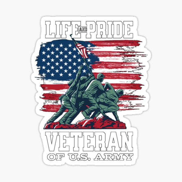 "U.S. ARMY VETERAN" Sticker for Sale by Amir9a | Redbubble