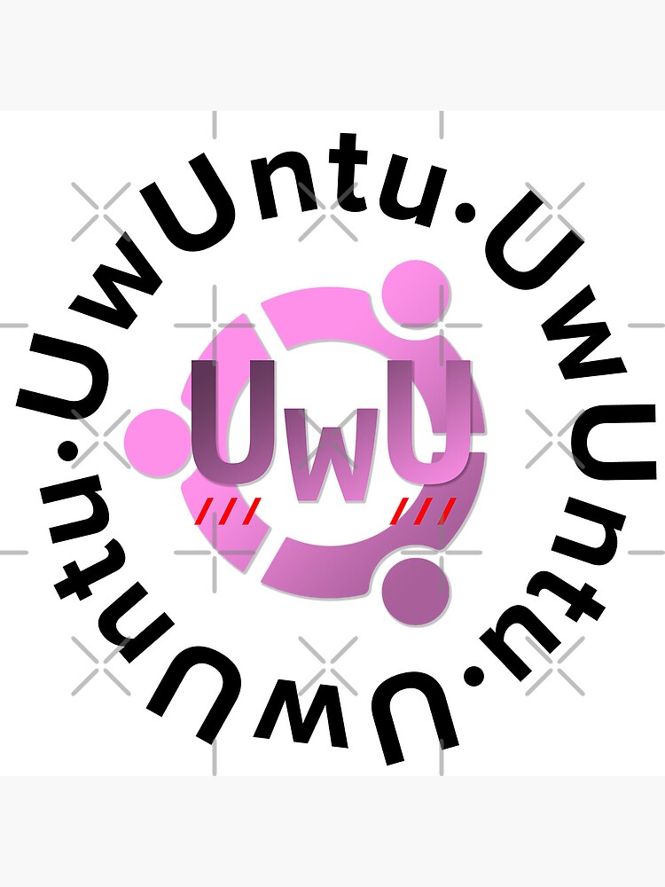 "UwUntu circular logo| Kawaii UwUntu Linux Distro" Art Print for Sale ...