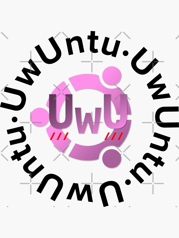 "UwUntu circular logo| Kawaii UwUntu Linux Distro" Sticker for Sale by ...