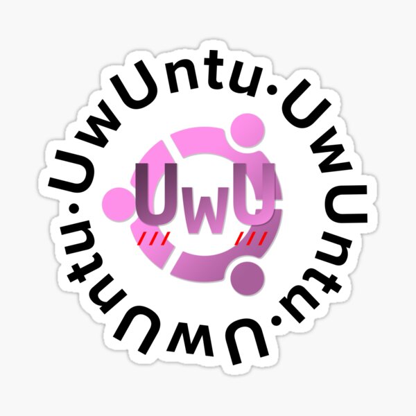 "UwUntu circular logo| Kawaii UwUntu Linux Distro" Sticker for Sale by ...