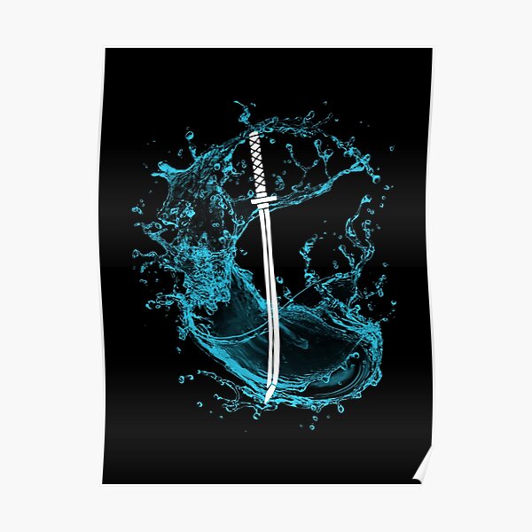 "Demon Slayer inspired Water Breathing" Poster for Sale by ...