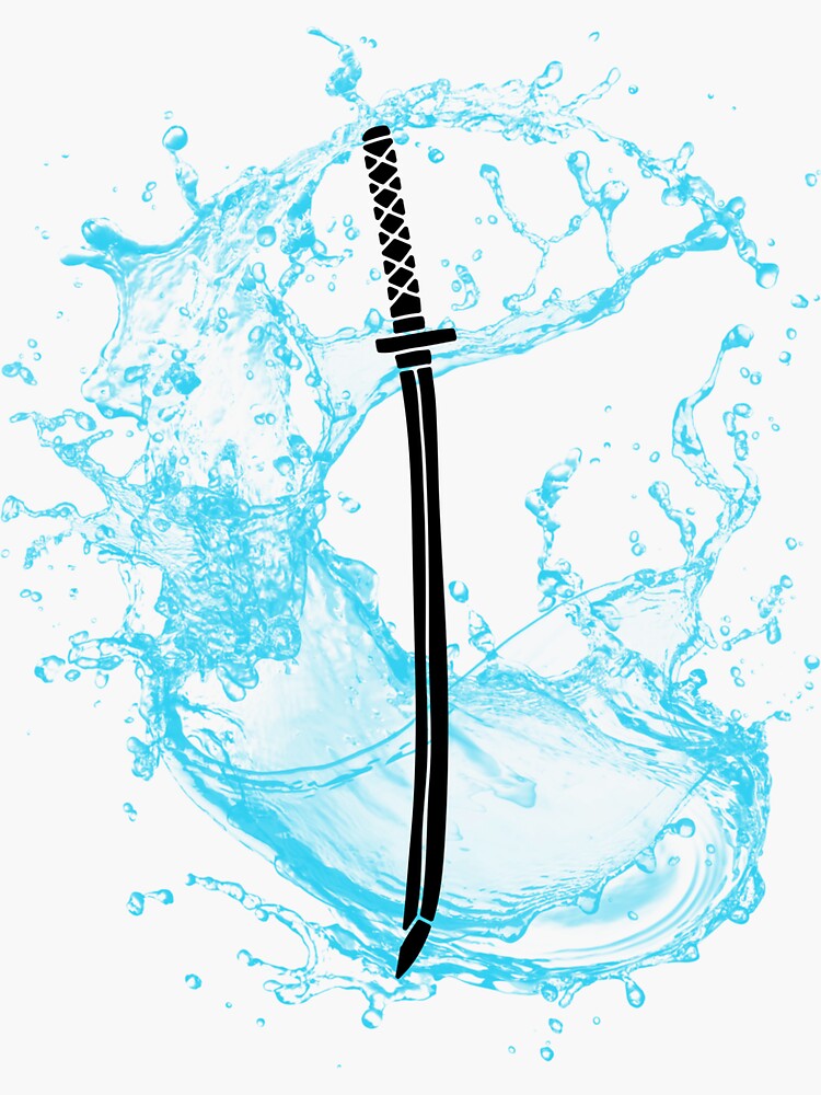 "Demon Slayer inspired Water Breathing" Sticker for Sale by ...