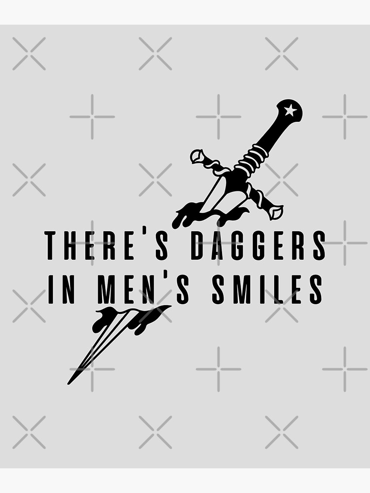 "Macbeth Shakespeare Quote There's daggers in men's smiles" Greeting ...