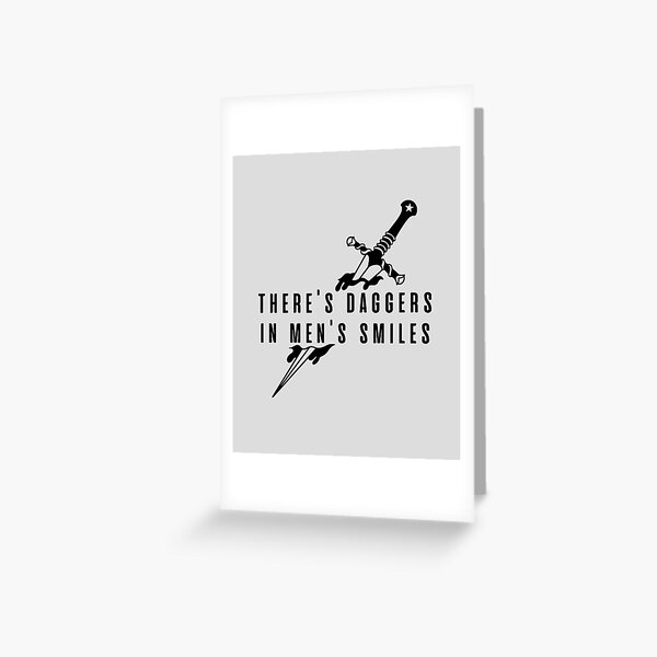 "Macbeth Shakespeare Quote There's daggers in men's smiles" Greeting ...