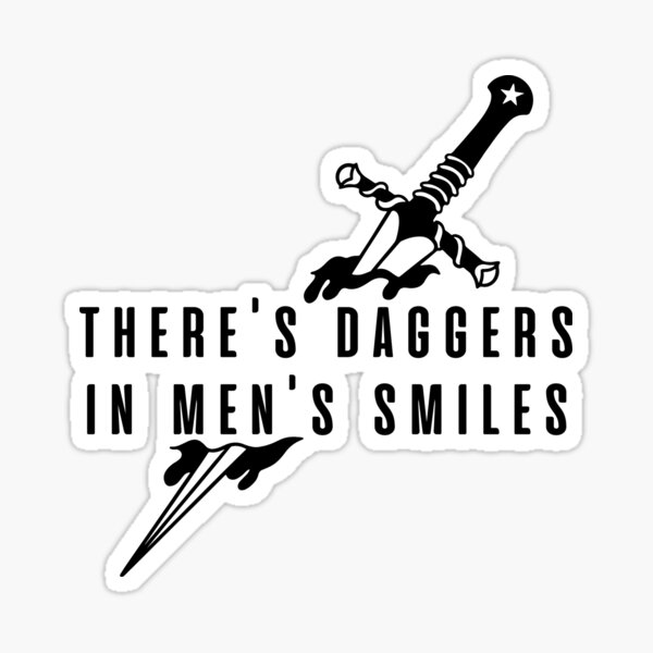 "Macbeth Shakespeare Quote There's daggers in men's smiles" Sticker for ...