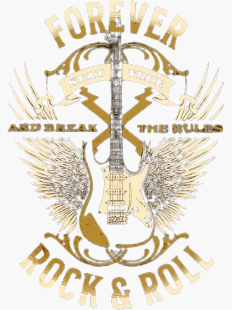 "forever rock and roll" Sticker for Sale by berly1 | Redbubble