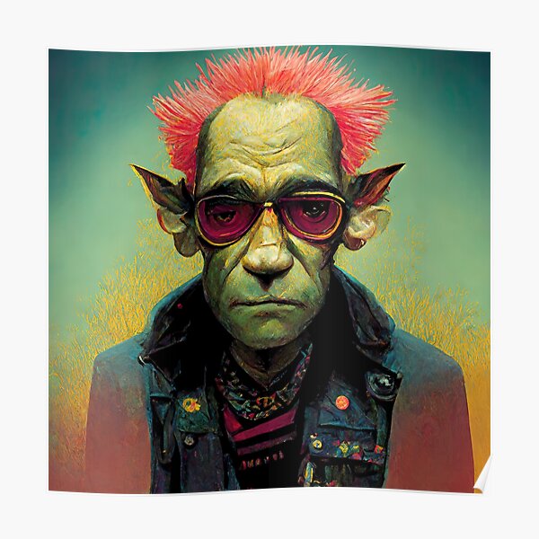 "70s Punk Goblin" Poster for Sale by EightyGee | Redbubble