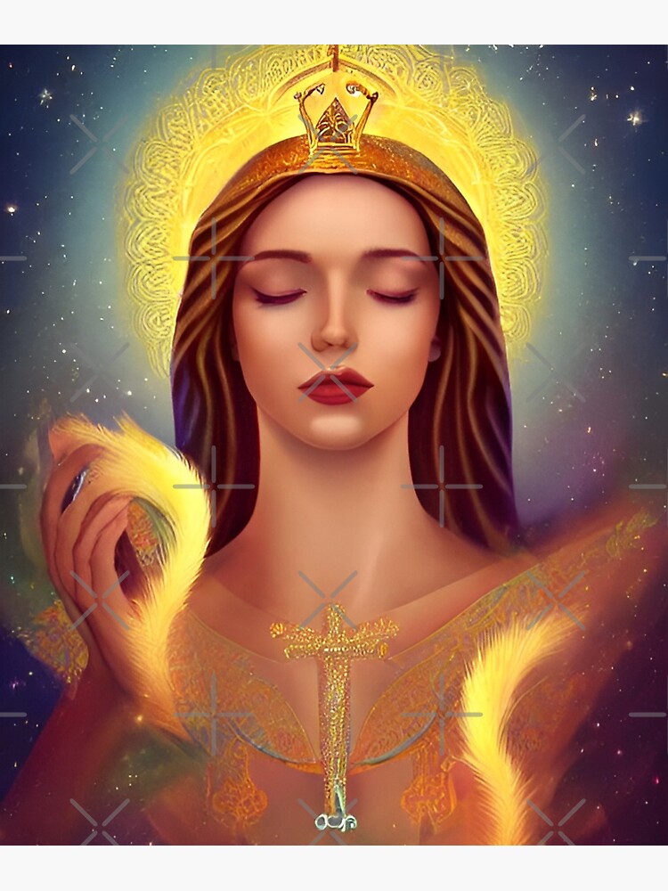 "Mary Queen of Heaven" Sticker for Sale by AlemaArtzz | Redbubble