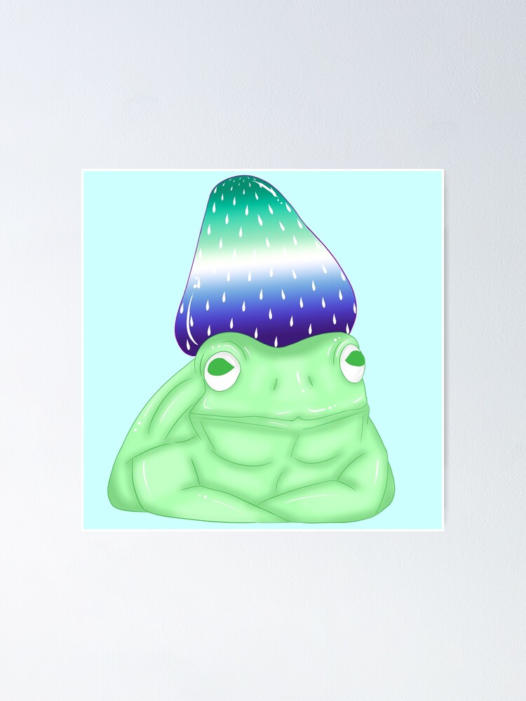 "MLM Gay Pride Frog With Strawberry On Head" Poster for Sale by Choco ...