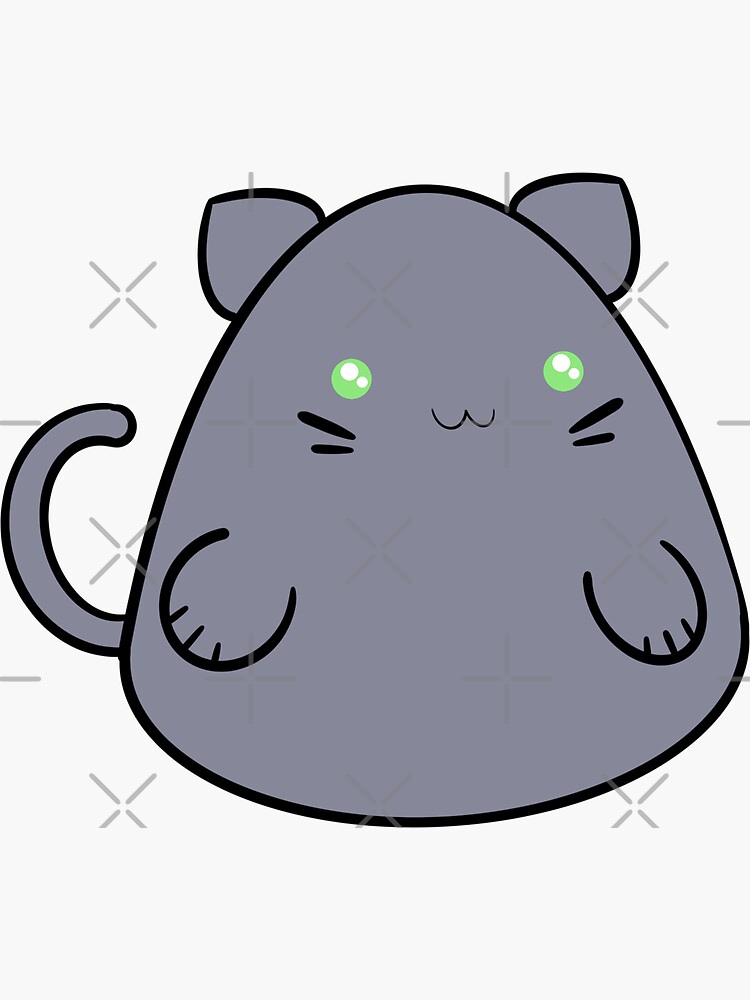 "Russian Blue Blob Cat" Sticker for Sale by TheSimpleEdge | Redbubble