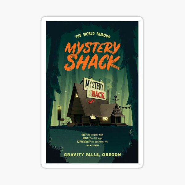"Mystery Shack Gravity Falls Oregon" Sticker for Sale by readtblank ...