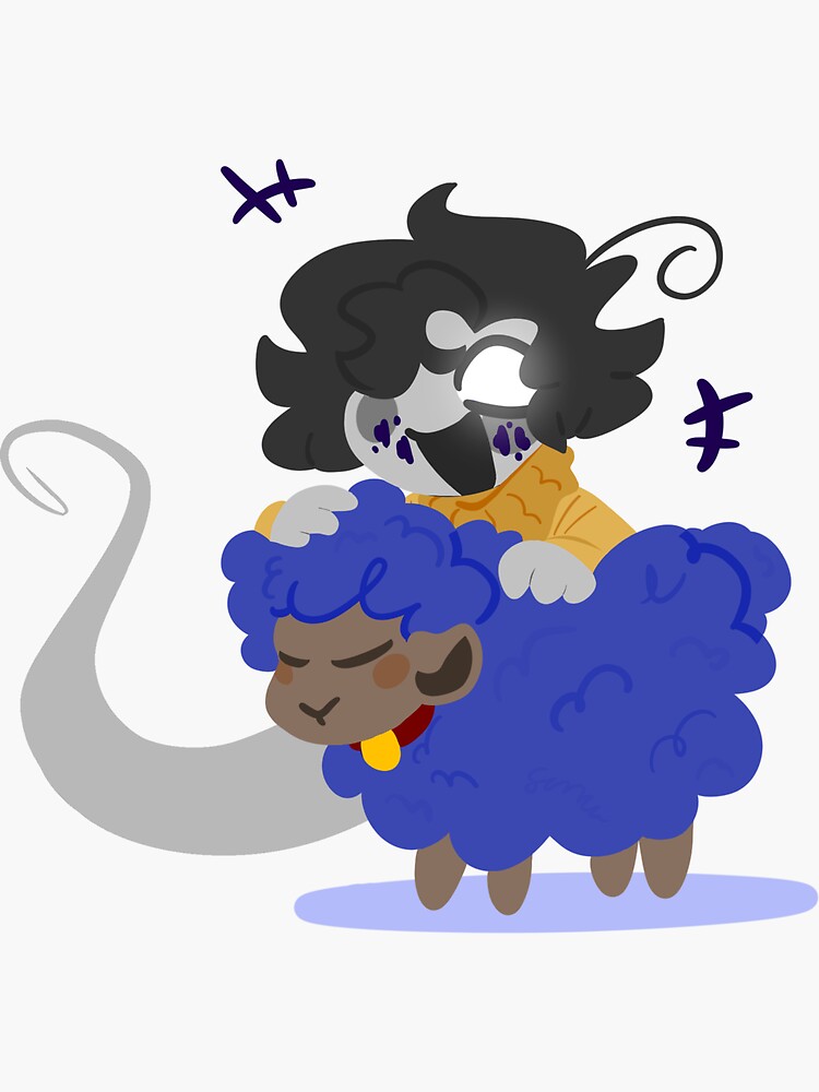 "Ghostbur and Friend the Sheep" Sticker for Sale by dipsamudoo | Redbubble