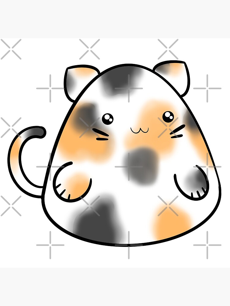"Calico Blob Cat" Poster for Sale by TheSimpleEdge | Redbubble