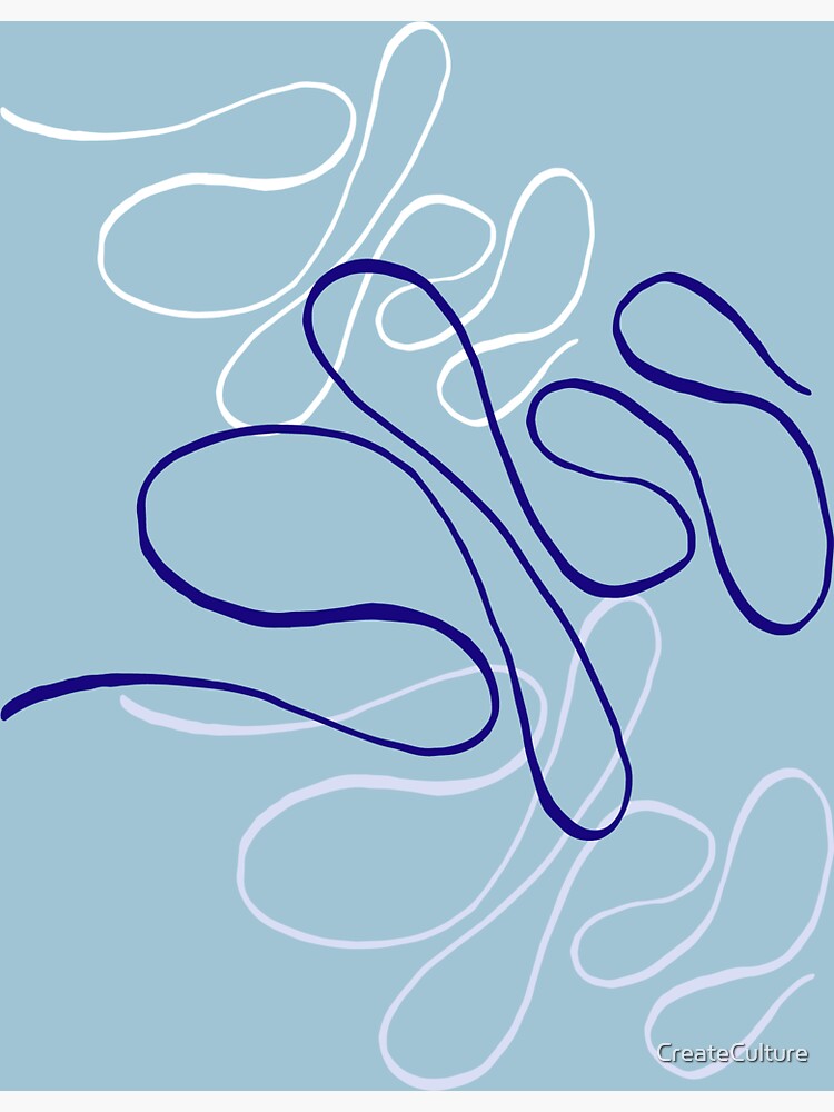 "Modern Light Blue & White Design Pattern" Sticker for Sale by ...