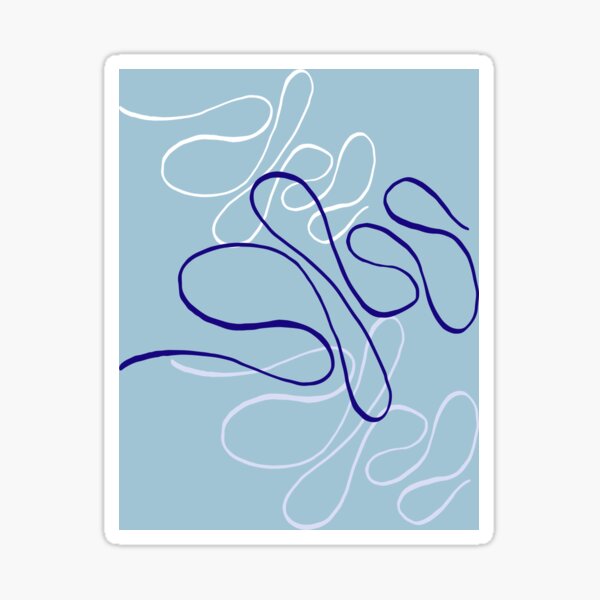 "Modern Light Blue & White Design Pattern" Sticker for Sale by ...