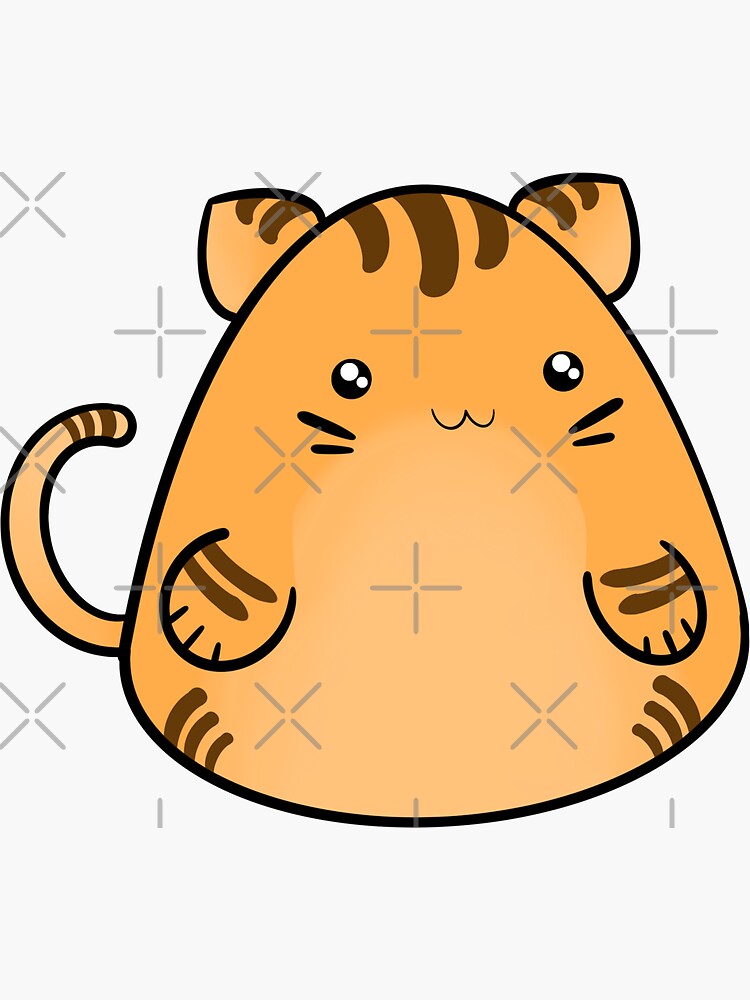 "Ginger Blob Cat" Sticker for Sale by TheSimpleEdge | Redbubble