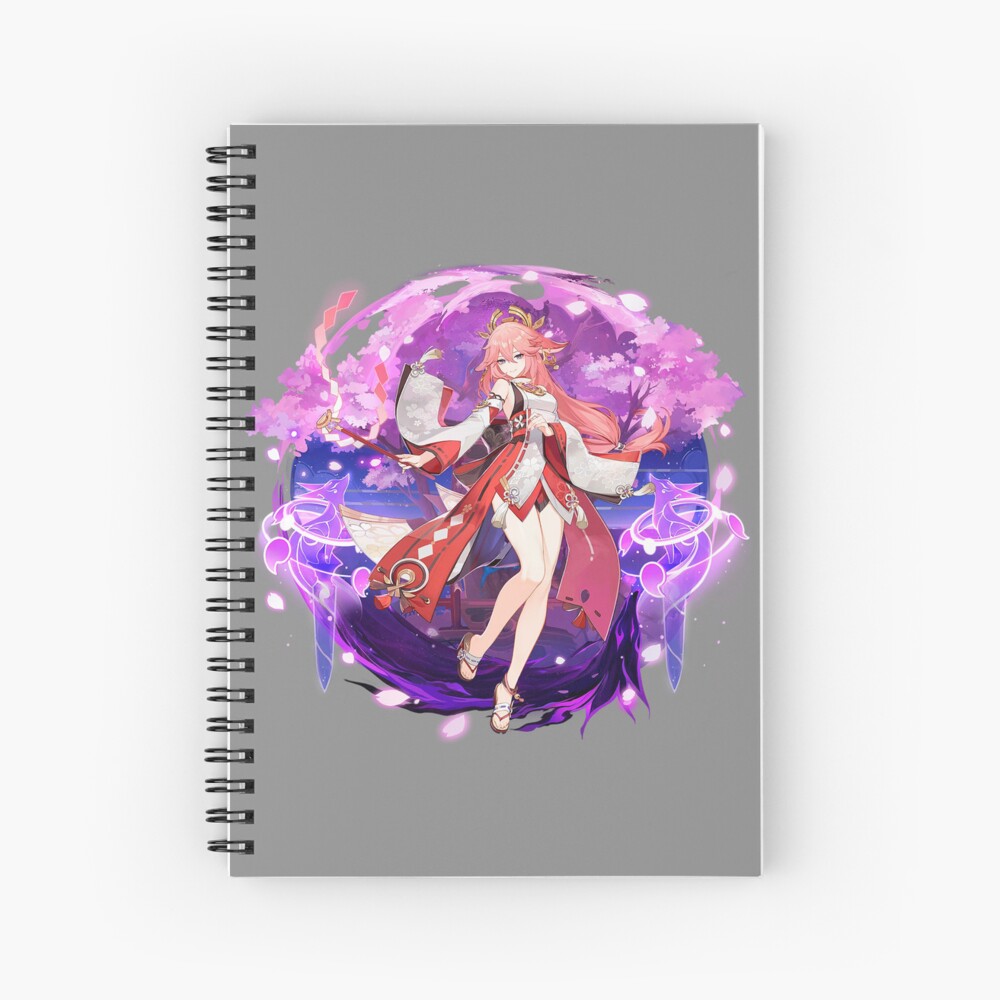Cuaderno de espiral «Genshin Impact - Deseo del personaje oficial de Yae Miko - Gacha Splash Art ...