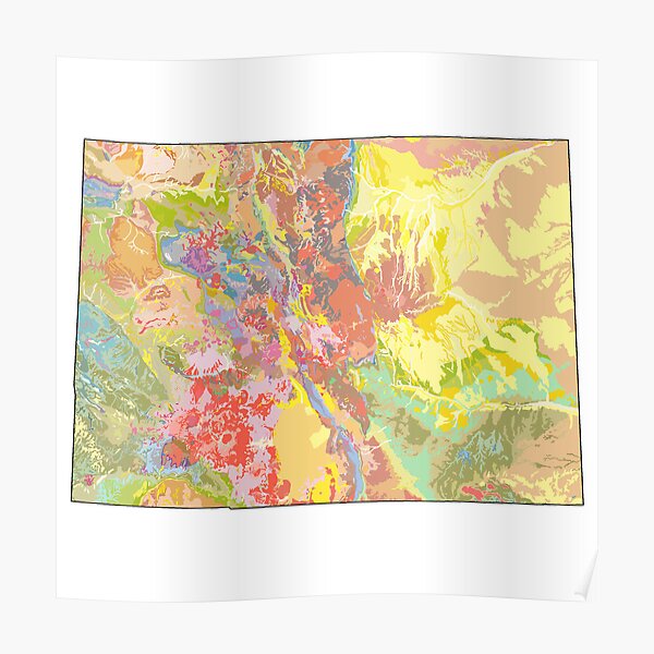 "Geologic Map of Colorado" Poster for Sale by SABriggs | Redbubble