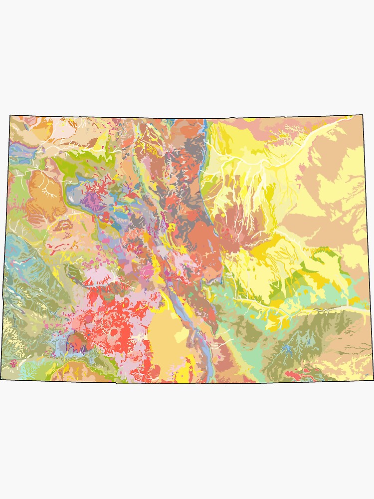 "Geologic Map of Colorado" Sticker for Sale by SABriggs | Redbubble