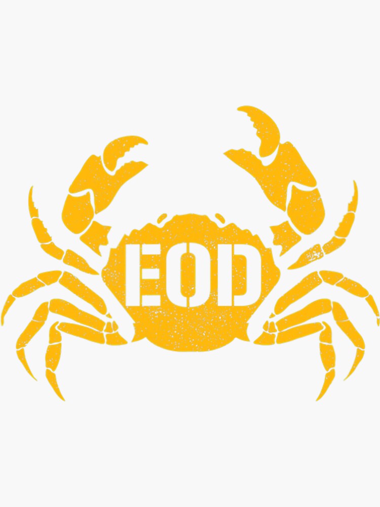 "Navy EOD Crab Shirt Explosive Ordinance Disposal Tee" Sticker for Sale ...