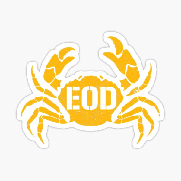 "Navy EOD Crab Shirt Explosive Ordinance Disposal Tee" Sticker for Sale ...