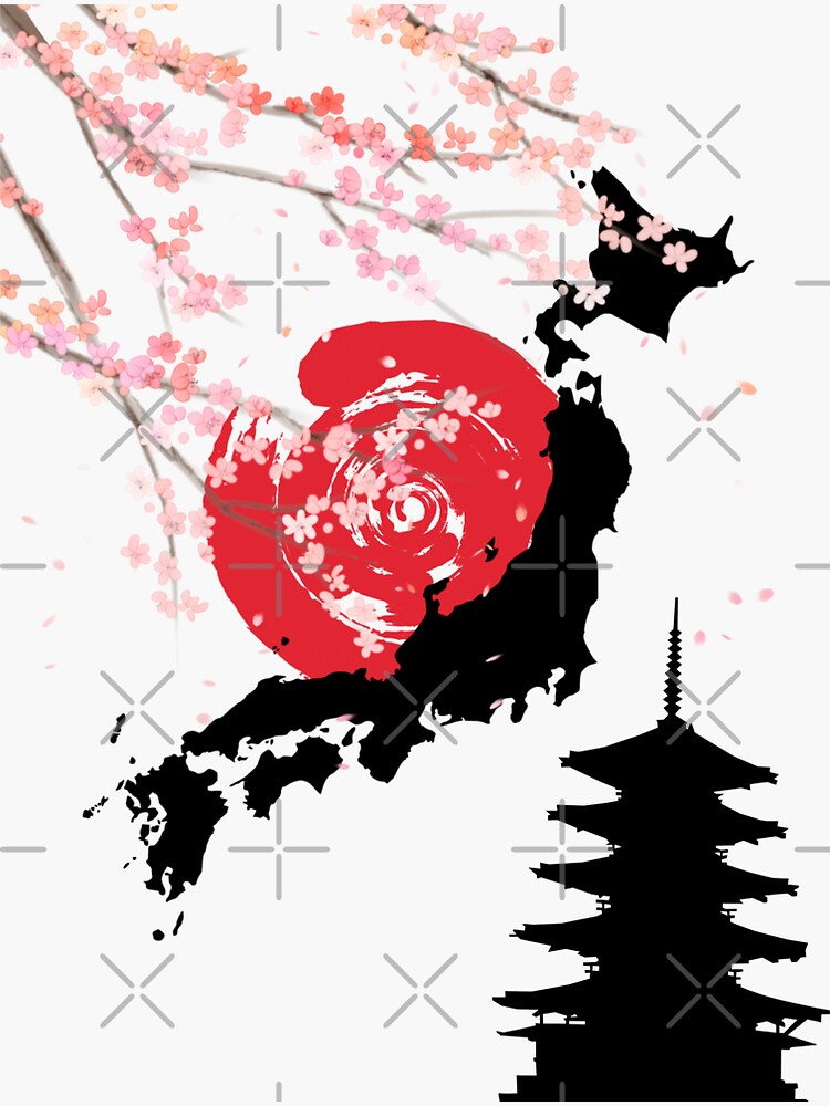 "Cute cherry blossom flower Japan flag - cute cherry blossom flower ...