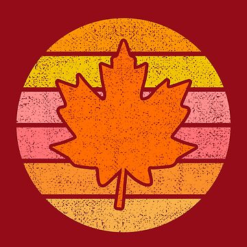 "Retro Cute Maple Leaf Happy Fall Autumn Thanksgiving" Sticker for Sale ...