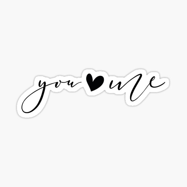 "you and me" Sticker for Sale by bespacreativo | Redbubble