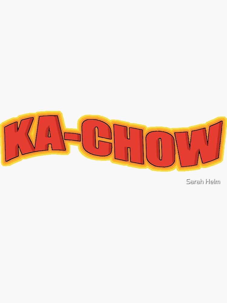 "Kachow" Sticker by sarahhelm614 | Redbubble